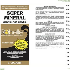 Robelle 2555-02 Super Mineral and Stain Erase for Swimming Pools, 1-Quart, 2-Pack