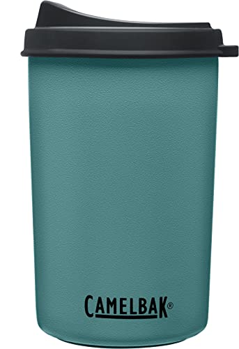 CamelBak MultiBev Water Bottle & Travel Cup – Vacuum Insulated Stainless Steel – Coastal/Lagoon – 17 oz bottle & 12 oz cup