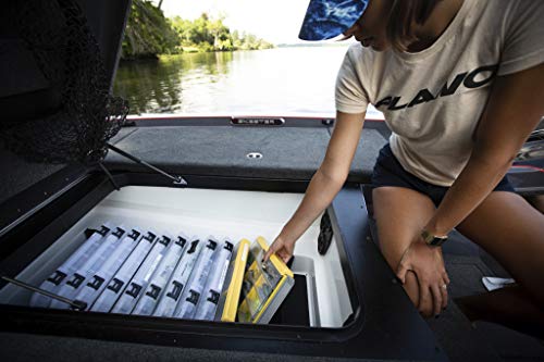 Plano EDGE Premium Terminal Tackle Utility Box, Clear and Yellow, Rust-Resistant Storage, Waterproof Tackle Tray Organizer for Weights, Hooks, and Baits