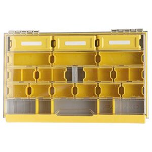 Plano EDGE Premium Terminal Tackle Utility Box, Clear and Yellow, Rust-Resistant Storage, Waterproof Tackle Tray Organizer for Weights, Hooks, and Baits