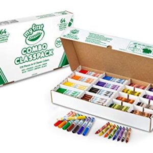 Crayola My First Washable Markers and Triangular Crayons, 128 Ct. Classpack