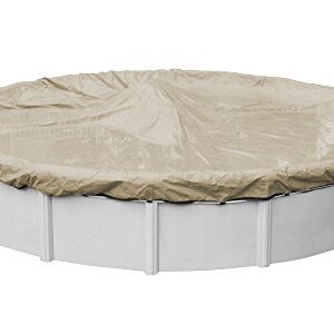 Pool Mate 3124-4-PM 20-Year Professional-Grade Winter Round Above-Ground Pool Cover, 24-ft, Tan