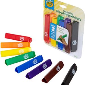 Crayola My First, Tripod Washable Markers for Toddlers, 8ct