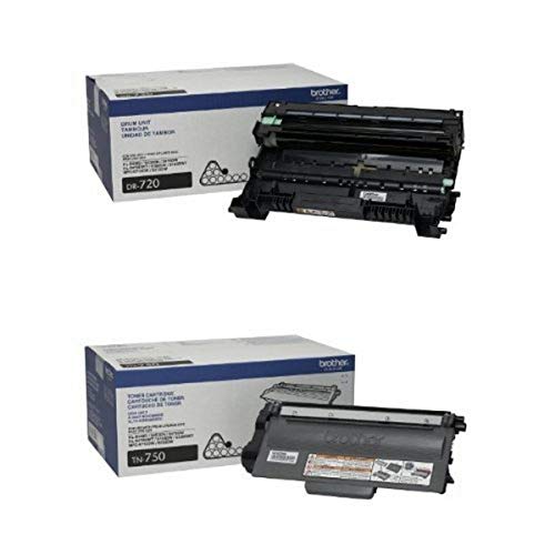 Brother Printer DR720 Drum Unit and Brother TN750 High Yield Toner Cartridge Bundle