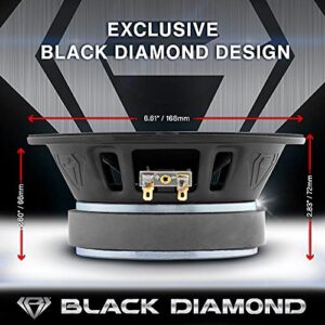 BLACK DIAMOND Dia-M6 6.5" Mid Range Loudspeaker with Bullet 450 Watts 8-Ohm (1 Speaker)