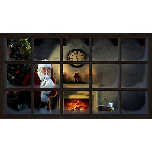 Christmas Digital Decoration Kit Includes 60" x 40" Kringle Brothers High Resolution Window Rear Projection Screen and AtmosCHEERfx Night Before Christmas on DVD