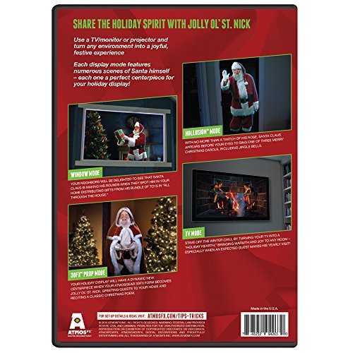 Christmas Digital Decoration Kit Includes 60" x 40" Kringle Brothers High Resolution Window Rear Projection Screen and AtmosCHEERfx Night Before Christmas on DVD