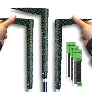 alien pros golf grip wrapping tapes (3-pack) – innovative golf club grip solution – enjoy a fresh new grip feel in less than 1 minute (3-pack, black cubic)