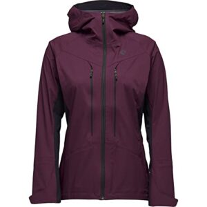 black diamond equipment – women’s dawn patrol hybrid shell (as1, alpha, l, regular, regular, blackberry-black)