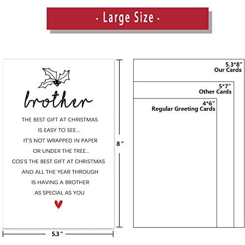 Humorous Christmas Gifts for Brother, Hilarious Brother In Law Christmas Card, Brother Christmas Gifts from Sister Mother Father, Gifts for My Brother for Christmas, Good Stepbrother Xmas Gifts, Merry Christmas Card For Brother Family