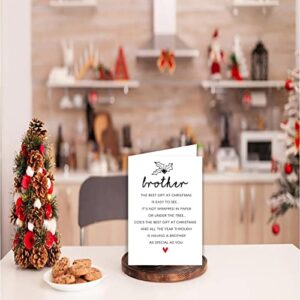 Humorous Christmas Gifts for Brother, Hilarious Brother In Law Christmas Card, Brother Christmas Gifts from Sister Mother Father, Gifts for My Brother for Christmas, Good Stepbrother Xmas Gifts, Merry Christmas Card For Brother Family