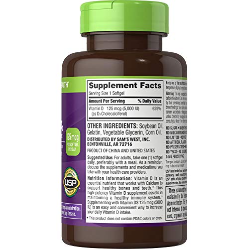 Member's Mark Vitamin D-3 5000 IU Dietary Supplement (400 ct.) by Members Mark