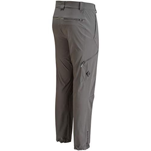 Black Diamond Mens Alpine Stretch and Durable Climbing Pants, Granite, Small