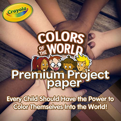 Crayola Construction Paper in Colors of The World, 8.5” x 11”, 24 Colors, Craft Supplies, 48 Sheets