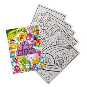 Crayola Epic Book of Awesome, All-in-One Coloring Book Set, 288 Pages, Kids Indoor Activities, Gift