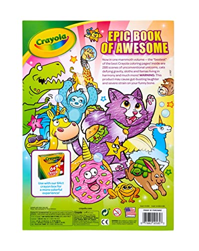 Crayola Epic Book of Awesome, All-in-One Coloring Book Set, 288 Pages, Kids Indoor Activities, Gift