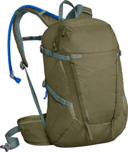 camelbak women’s helena 20 hiking hydration pack – 85 oz, burnt olive/silver pine