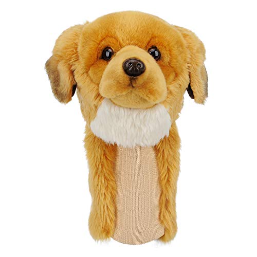 Golf Head Covers, Profey Golden Retriever Golf Covers for Golf Clubs, Novelty Realistic Animal Headcover Plush Utility Golf Club Protector Gifts for Men Kid