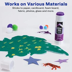 Avery Glue Stic, Disappearing Purple, Washable, Non-Toxic, 1.27oz, 6 Glue Sticks, 2-Pack, 12 Total (10222)