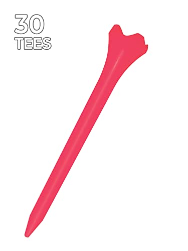 PRIDE GOLF TEE unisex adult 30 Count Golf Tees, Citrus Pink, 3.25 US