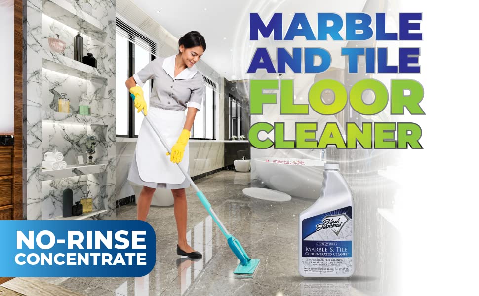 Black Diamond Stoneworks MARBLE & TILE FLOOR CLEANER and Wood & Laminate Floor Cleaner 2-Gallon Bundle