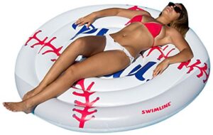 swimline baseball extra large island swimming pool float, 2-pack