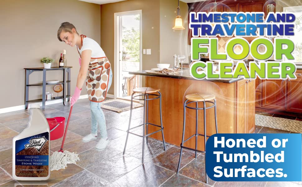 Limestone and Travertine Floor Cleaner: Marble, Slate, Polished Concrete, honed or tumbled surfaces.1-QT AND Ultimate Grout Cleaner:Safe Deep Cleaner & Stain Remover for Even The Dirtiest Grout.1-QT