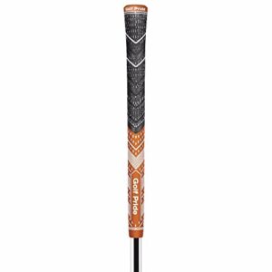 golf pride mcc plus 4 teams golf grips – std, dark orange/white