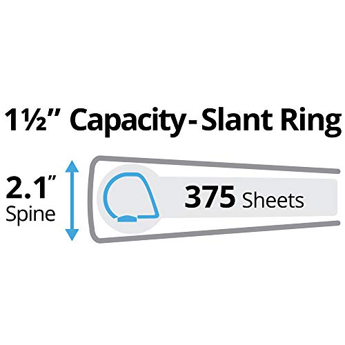 Avery Durable View 3 Ring Binder, 1-1/2 Inch Slant Rings, 1 Pink Binder (17833) & Durable Plastic 8-Tab Write & Erase Big Tab Dividers for 3 Ring Binders, Pastel Brights (16271)