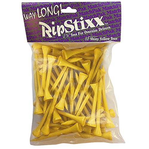 Pride Golf Tee 2-3/4" Way Long RIPSTIXX Golf Tee (65 Count), Yellow