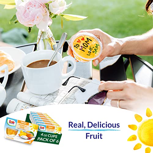 Dole Fruit Bowls Peaches & Creme Parfait, Gluten Free Healthy Snack, 4.3 Ounce 4 Count (Pack of 6)