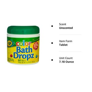 Crayola Color Bath Dropz, Fragrance Free 60 ea(Pack of 2) by Crayola