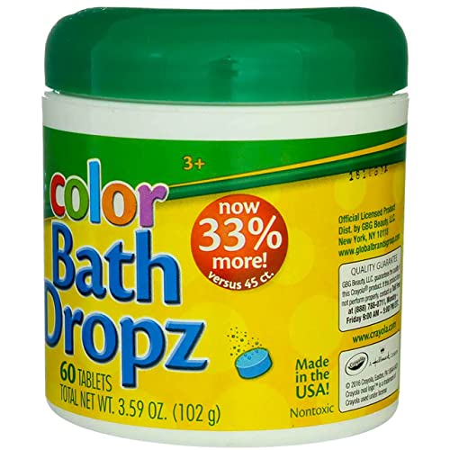 Crayola Color Bath Dropz, Fragrance Free 60 ea(Pack of 2) by Crayola