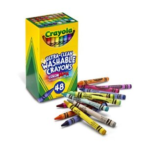 Crayola Ultra Clean Washable Color Max Crayons, Standard Size, Set of 48