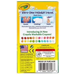 Crayola Ultra Clean Washable Color Max Crayons, Standard Size, Set of 48