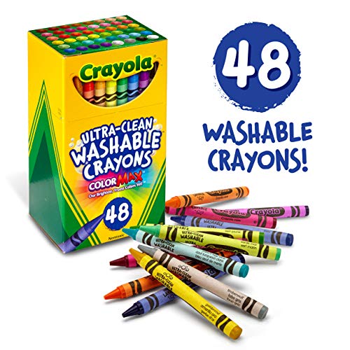 Crayola Ultra Clean Washable Color Max Crayons, Standard Size, Set of 48