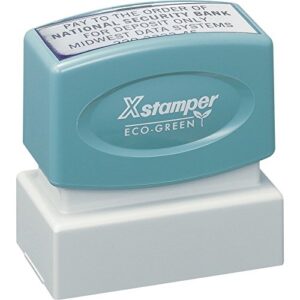 xstamper pre-inked custom stamp n12 1″ x 2″