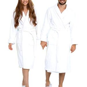 BIOLINEN Luxury Cotton Terry Shawl Bathrobe Collar Robe with Slippers Bathrobe for Men & Women 100% Combed Terry Unisex Spa Robe - Premium Quality Bathrobe