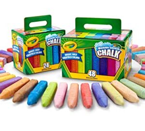 Crayola Washable Sidewalk Chalk Set, Outdoor Toy, Easter Gifts for Kids, 72 Count [Amazon Exclusive]