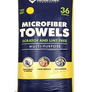 Member Mark Premium Microfiber Cleaning Towels 36 Count (Choose Color) (Yellow)