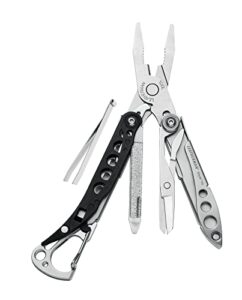 leatherman, style ps keychain multitool with spring-action scissors and grooming tools, built in the usa, black