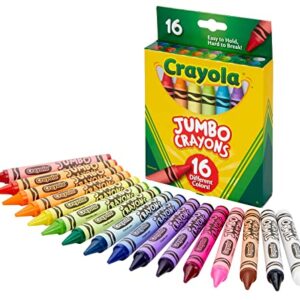 Crayola Jumbo Crayons, Assorted Colors, Great Toddler Crayons, 16 Count