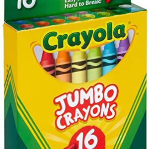 Crayola Jumbo Crayons, Assorted Colors, Great Toddler Crayons, 16 Count