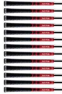 13 piece set – golf pride – new decade multi-compound grips red