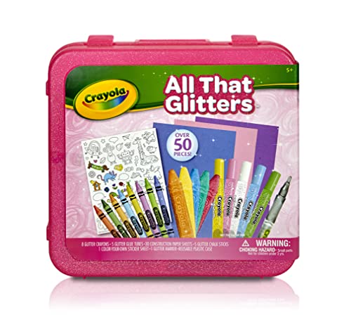 Crayola All That Glitters Art Case Coloring Set, Toys, Gift for Kids Age 5+