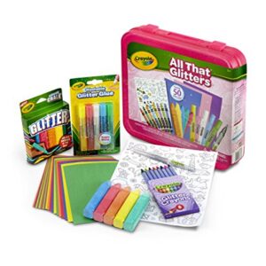 Crayola All That Glitters Art Case Coloring Set, Toys, Gift for Kids Age 5+