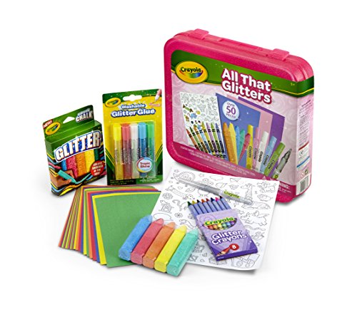 Crayola All That Glitters Art Case Coloring Set, Toys, Gift for Kids Age 5+