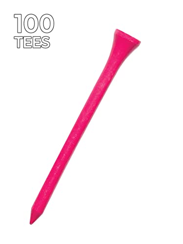 PRIDE GOLF TEE unisex adult 100 Count Bag Golf Tees, Citrus Pink, Count US