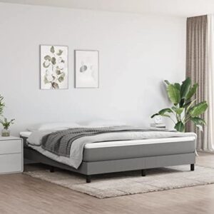 vidaxl pocket spring bed mattress dark gray 76″x79.9″x7.9″ king fabric