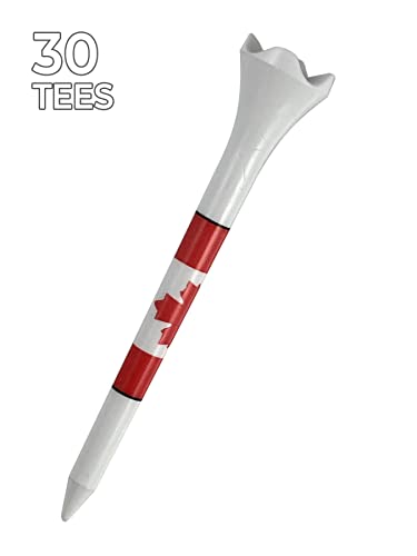 Pride Performance 2-3/4" Canadian Flag Golf Tees, 30 Count